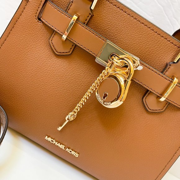 Michael Kors | Bags | Michael Kors Hamilton Small Satchel Shoulder Crossbody Bag Brown Luggage ...